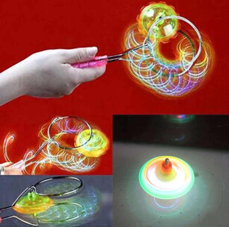 2014 New Magnetic Gyro Wheel Magic Spinning Top Rainbow Light Effect ...