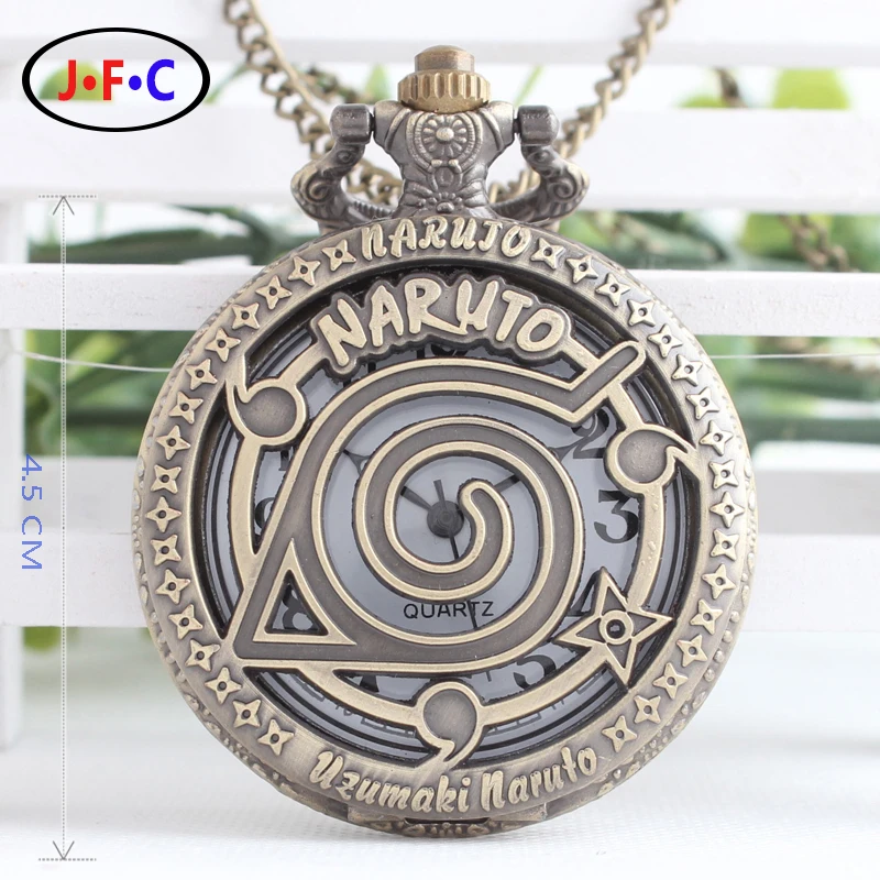 Naruto anime Naruto Konoha Kakashi student alloy quartz pocket watch ...