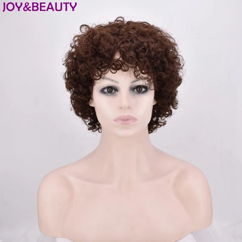 Joyandbeauty Short Curly Wig 12inch Synthetic Short Wigs Brown And Black