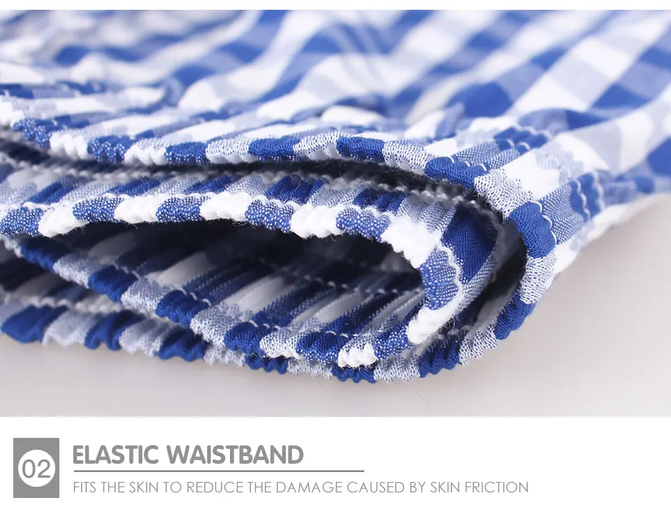 Sous-vêtement,Soutong Coton Hommes Caleçon Boxeur Plaid Imprimé Court ...