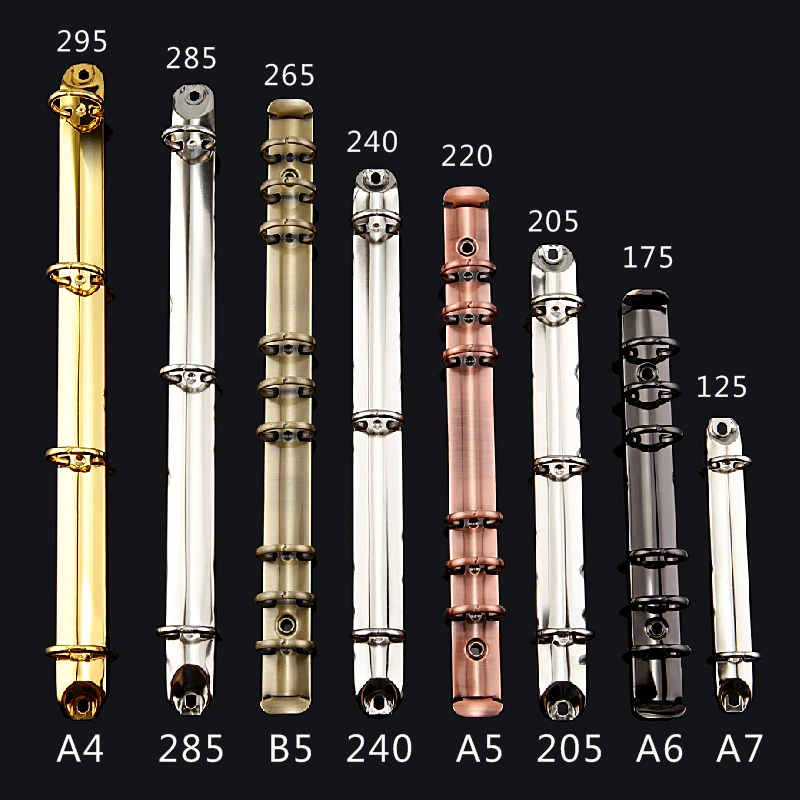 A4 B5 A5 A6 Colorful Metal Spiral Binder Clip loose-leaf Stainless ...
