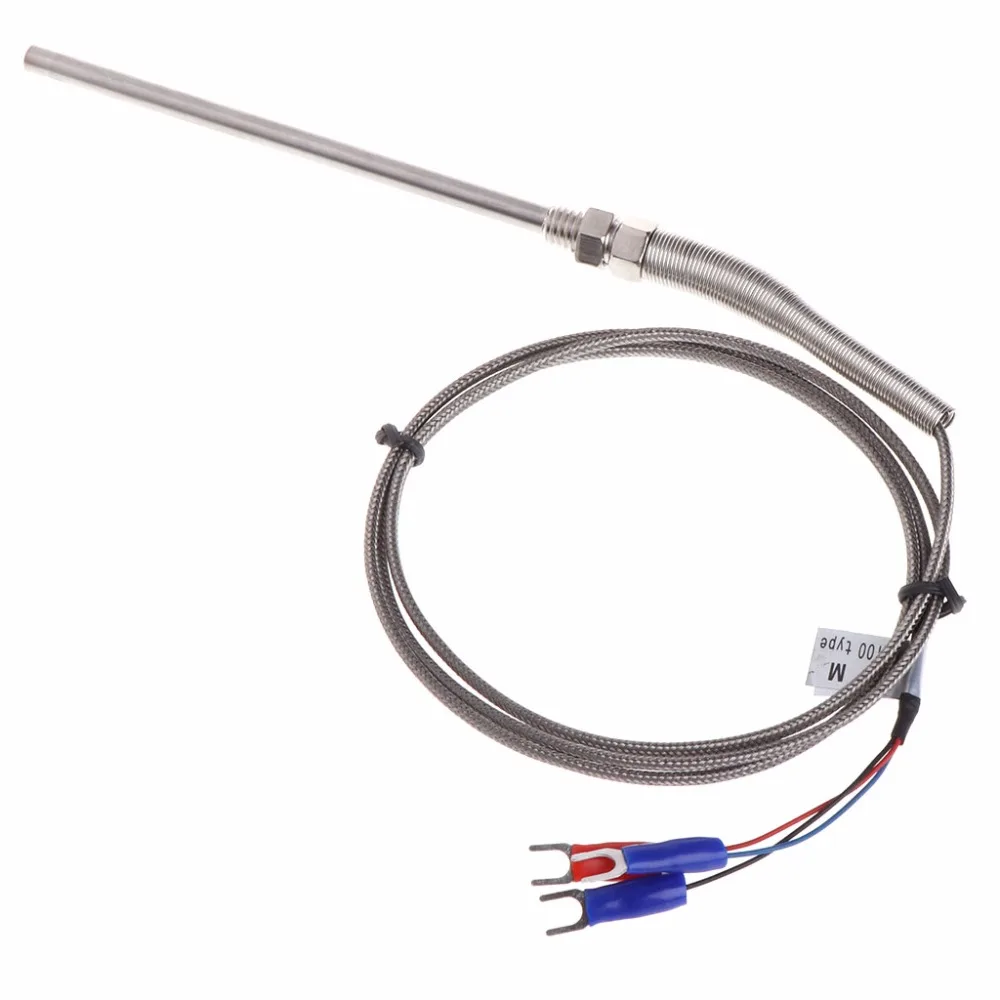 RTD-PT100-Temperature-Sensor-Thread-M8-Cable-1M-Thermocouple-Probe ...