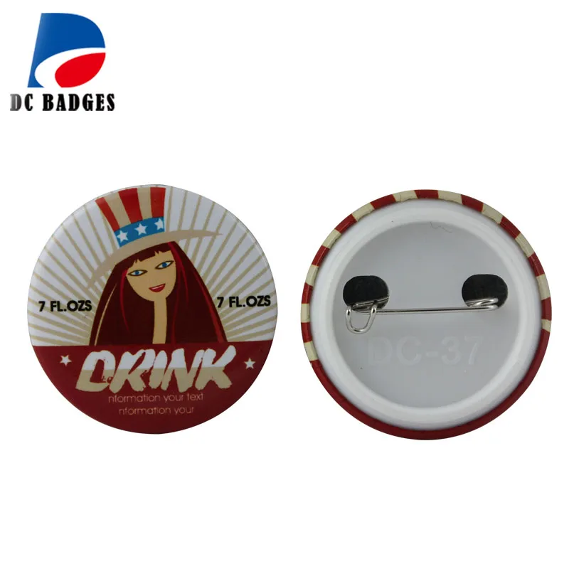 blank pinback button material 1000sets of 37mm badge material parts ...