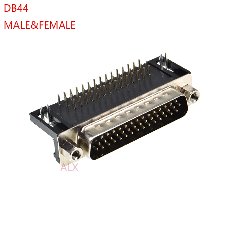2PCS-DB44-MALE-FEMALE-PCB-Mount-serial-port-CONNECTOR-RIGHT-ANGLE-D-Sub ...