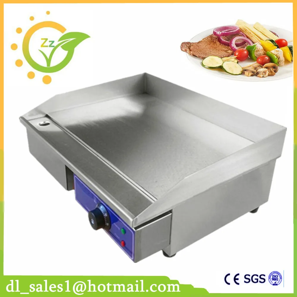 Gas Griddle Bbq INTBUYING 1500W 14" Commercial Electric Countertop Flat ...