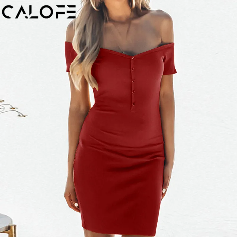 2018 Sexy Off Shoulder Slash Neck Beach Dress Women Strapless Bodycon