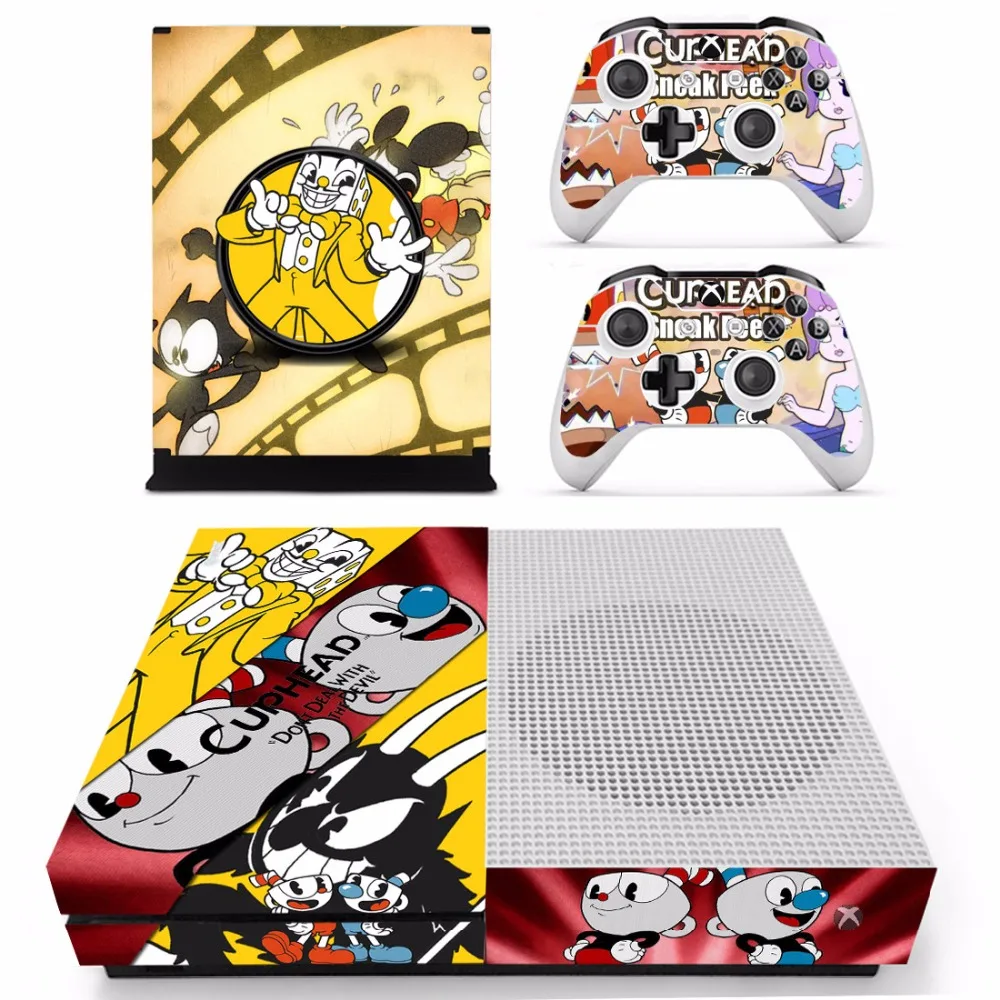 Cuphead Skin Sticker for Xbox One S Console and Controllers Vinyl Skins ...