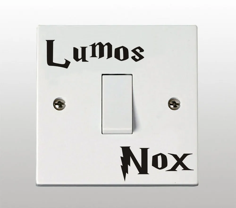 Harry Potter Lumos Nox Light Switch Sticker Child Room Home Decor Vinyl ...