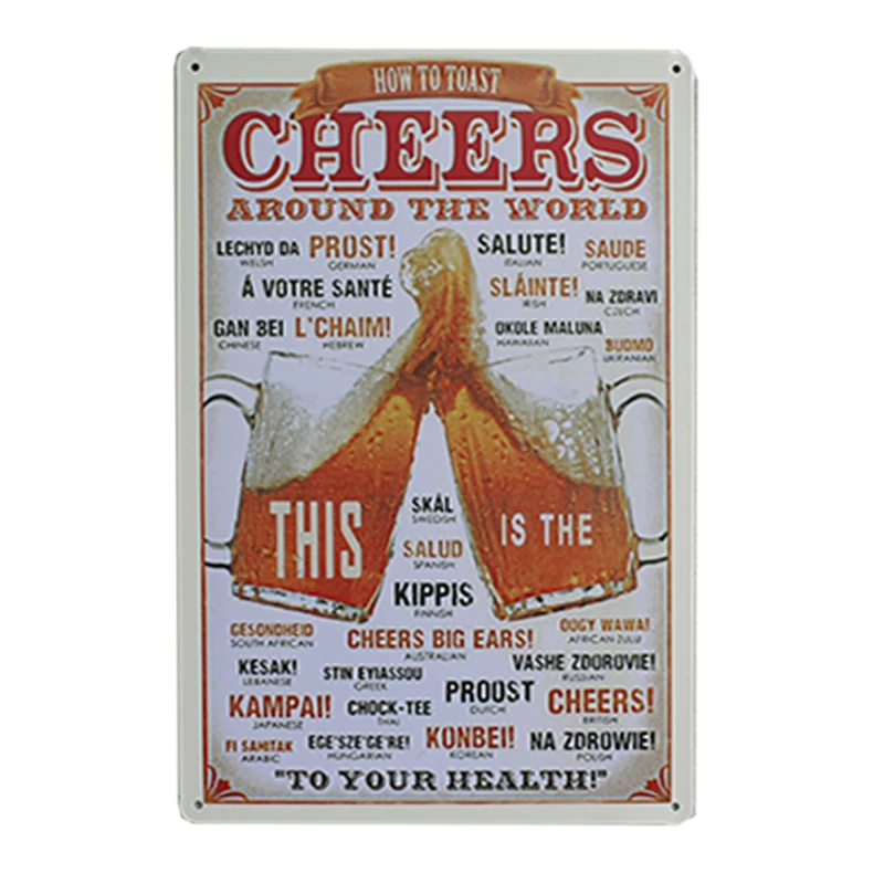 Shabby Chic Beer Vintage Tin Sign Vintage Metal Sign Placas Decorativas ...