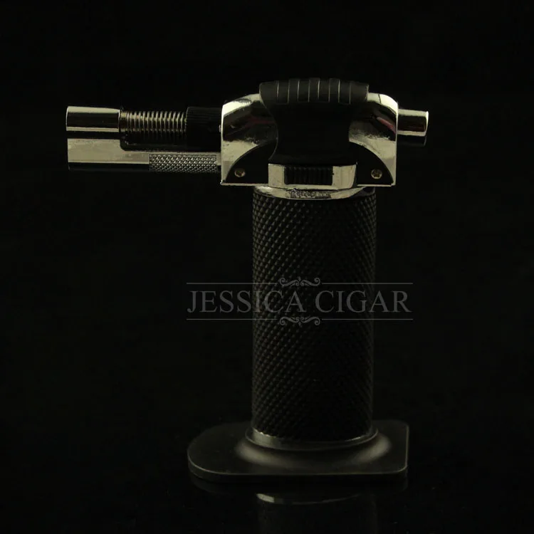 Cigar Gadgets Gun Shaped Refillable Butane Gas Flame Jet Lighter Metal ...