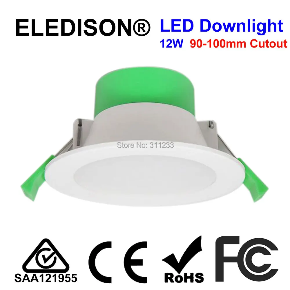 SAA Approved 3inch LED Down Light 12W Dimmable 90mm 100mm Cutout 1200LM ...