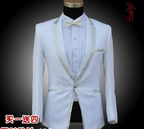 Men's wedding blazers suits jackets master of ceremonial dress best man ...