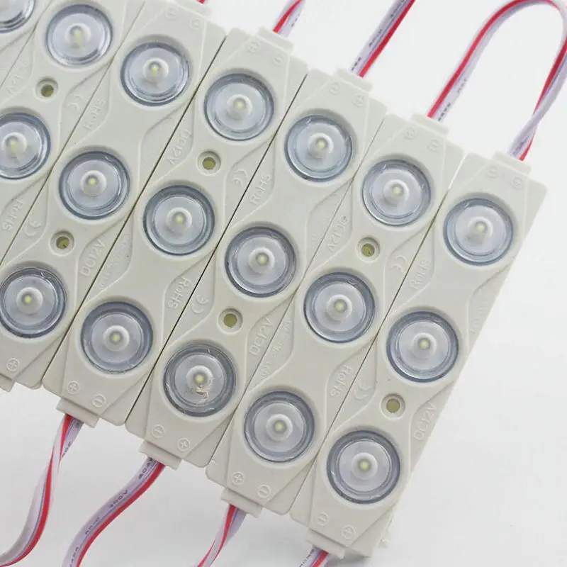 1000pcs/lot Injection LED Module 3leds/piece12V 180 Degree 2835 SMD ...