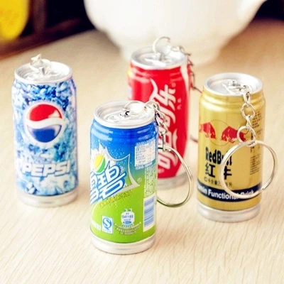 Stationery cola pen retractable pen ballpoint pen cans pen keychain ...