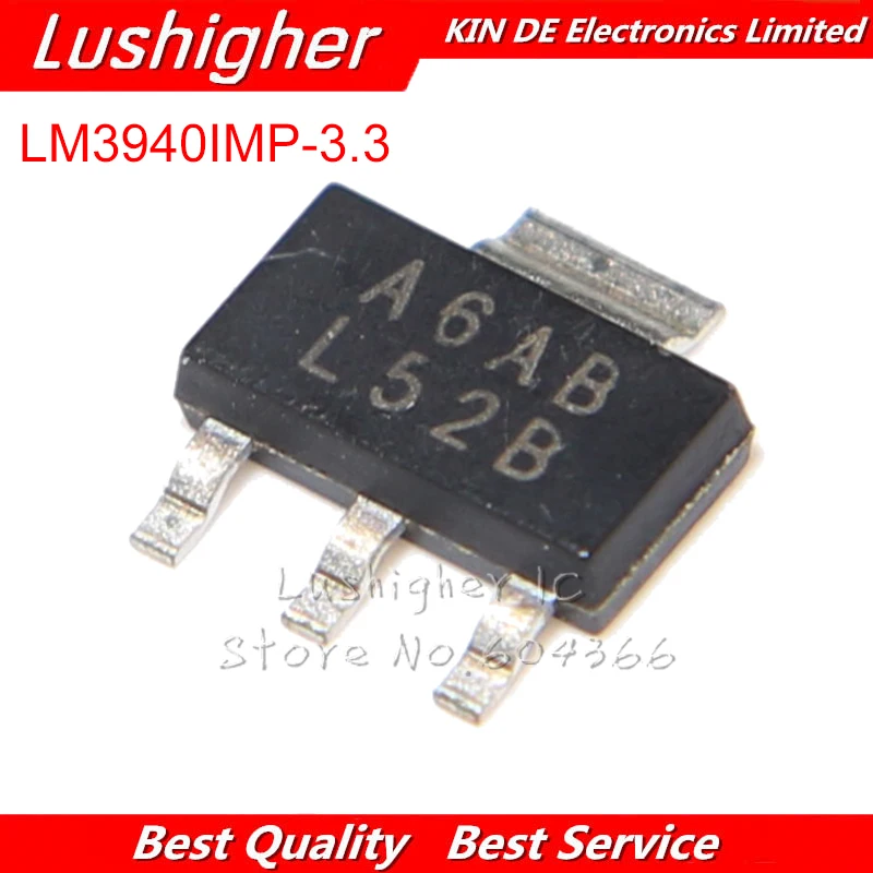 10 pces LM3940IMP 3.3 sot 223 LM3940IMPX 3.3 lm3940 3.3v smd l52b original novo ic|smd ic|ic ...