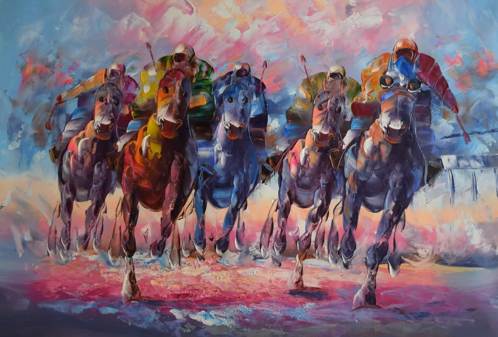 Abstract Horse Racing Paintings