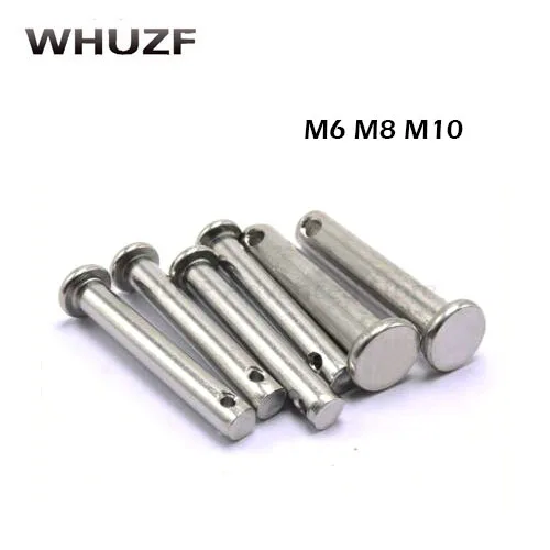 M6/M8/M10 Clevis pins with head 304 stainless steel pin shaft Flat head ...