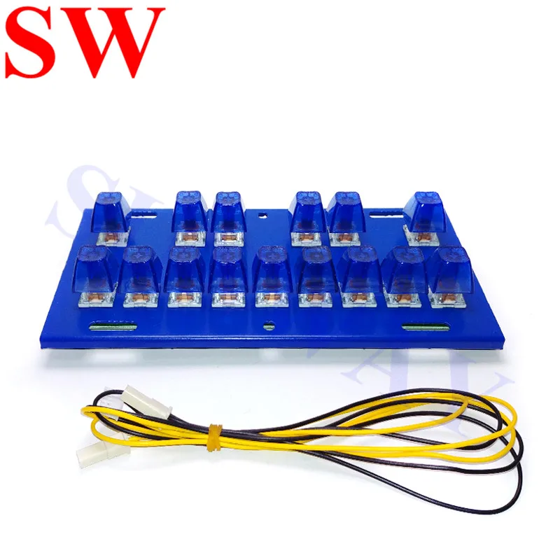1 pc 14K arcade LED keyboard with 14 small buttons 14 Pin interface ...
