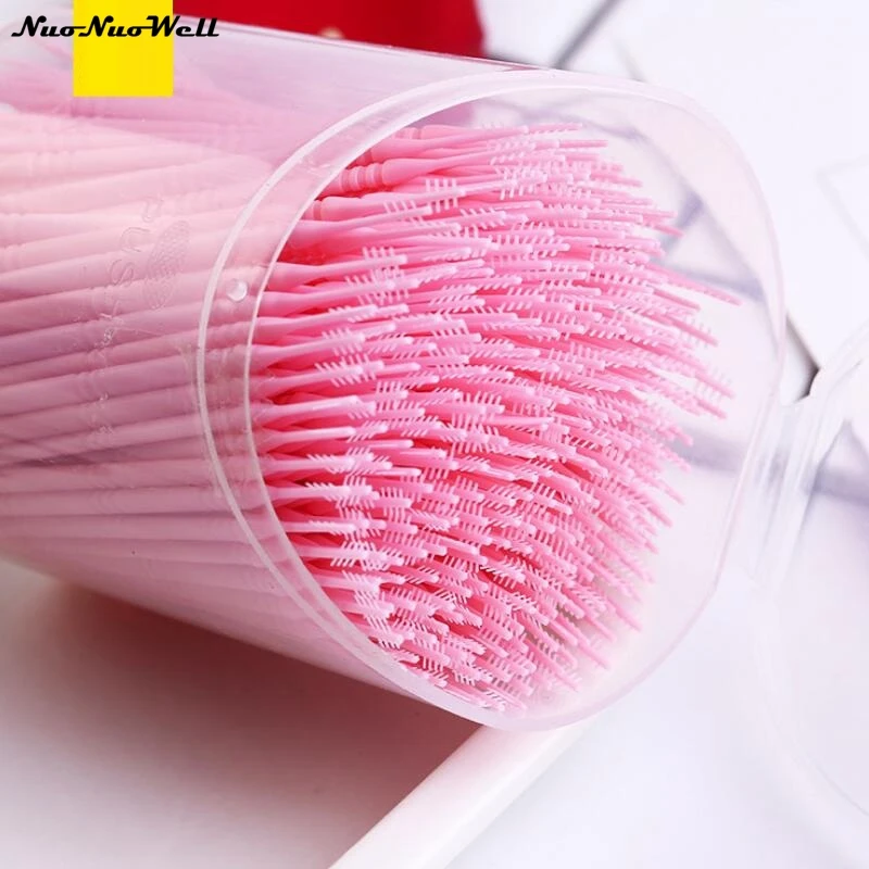 300pcs 2 Ways Interdental Brush Tooth Pick Plastic Dental Picks ...