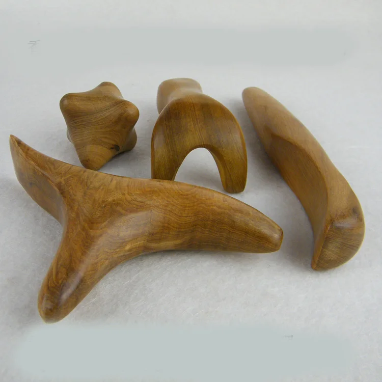 Wooden Triangle Acupuncture Massage Rod Acupoints Pen Meridian Foot Massage Cervical Craping