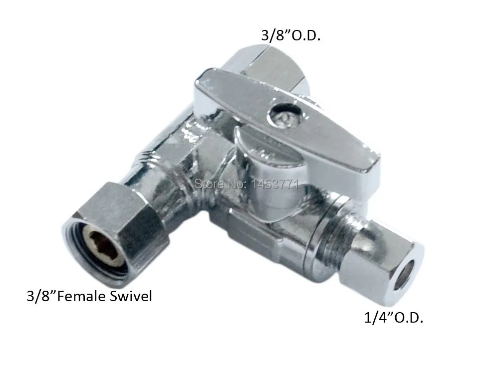 3 8 Female Swivel X 3 8 Compression X 1 4 Compression Tee Ball Valve