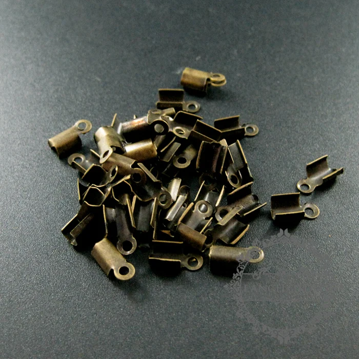 5x10mm vintage style antiqued bronze brass rope end connector bail DIY ...
