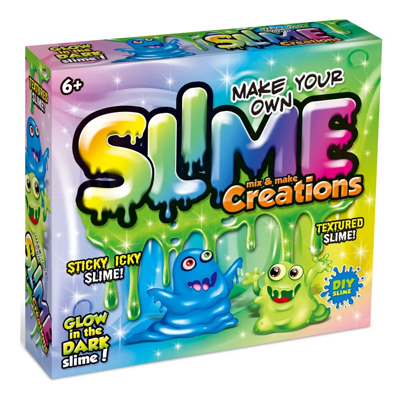 DIY Halloween Slime Kit Glow In The Dark Sticky Icky Textured Slime ...