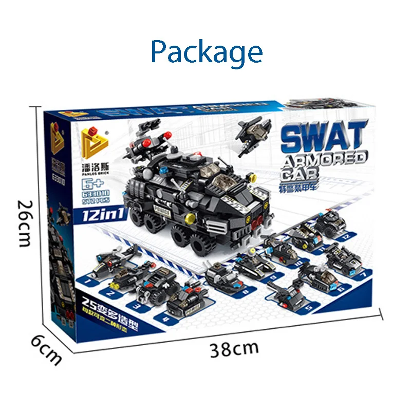 YETAA Police SWAT Armored Vehicle Blocks legofigure Toy lepin Bricks ...