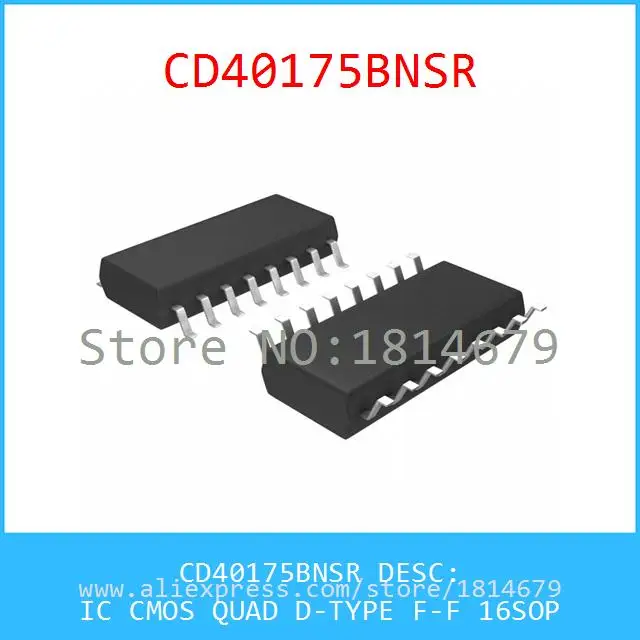 Free Shipping 5PCS/lot CD40175BNSR IC CMOS QUAD D TYPE F F 16SOP 40175 ...