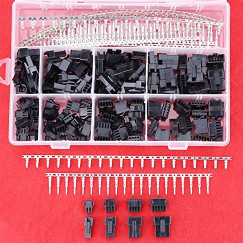 520Pcs/set 2.5mm Pitch 2 3 4 5 Pin JST SM Male & Female Plug Housing ...