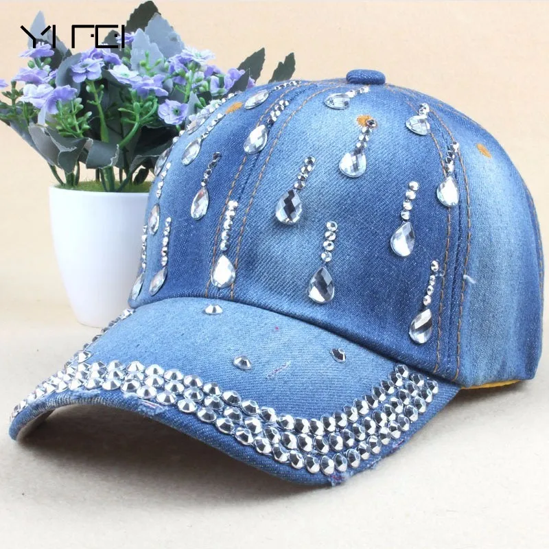 New-Denim-Hip-Hop-Caps-Fashion-Leisure-Woman-Cap-With-Water-Drop ...