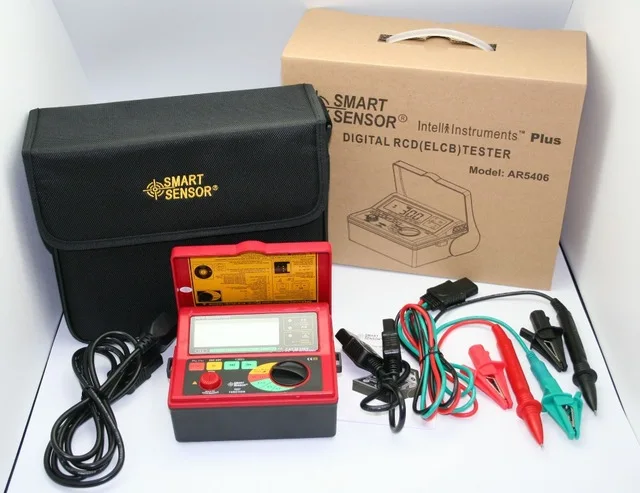 Digital RCD ELCB Tester Auto Testing Meter AR5406 Test Equipment ...