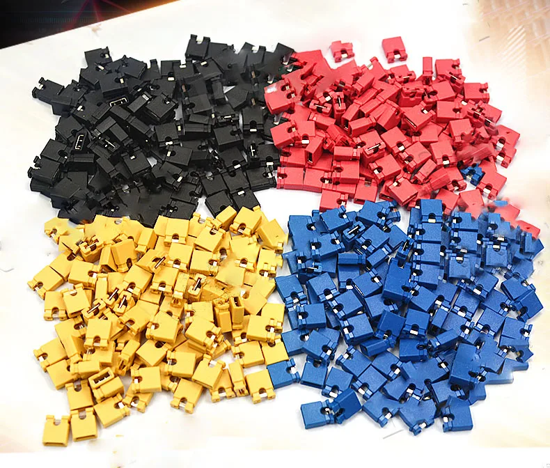 Jump cap short circuit cap spacing 2.54MM Black yellow blue red short ...