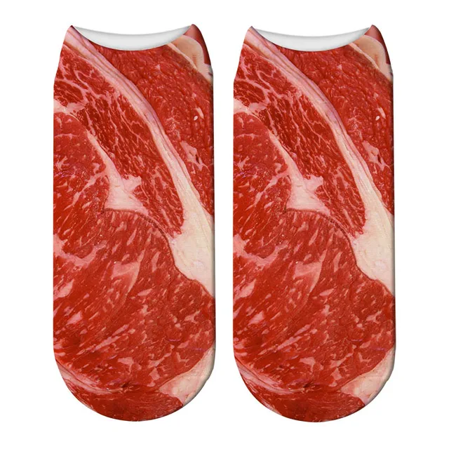 Kawaii 3D Printed Meat Steak Patterns Ankle Socks – Kawaii Store ...