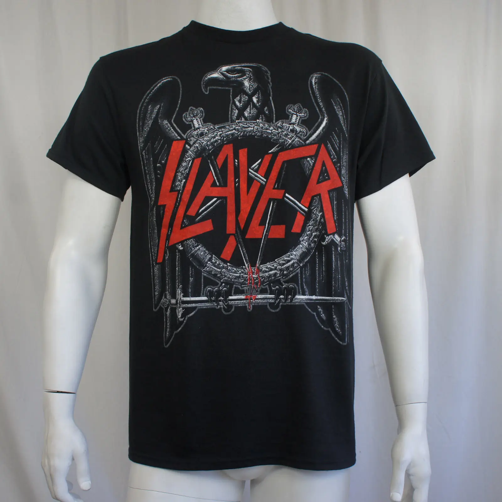 Logotipo Oficial autêntico SLAYER Águia Preta T Shirt|Camisetas ...