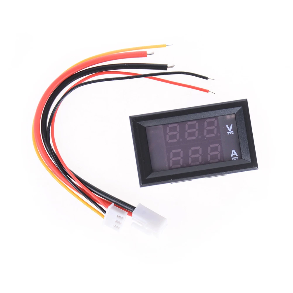 Mini Digital Voltmeter Ammeter DC 100V 10A Panel Amp Volt Voltage ...