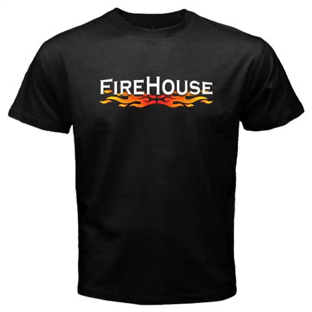 2018 Cotton T Shirts Clothing Short Graphic New Firehouse Band Logo ...