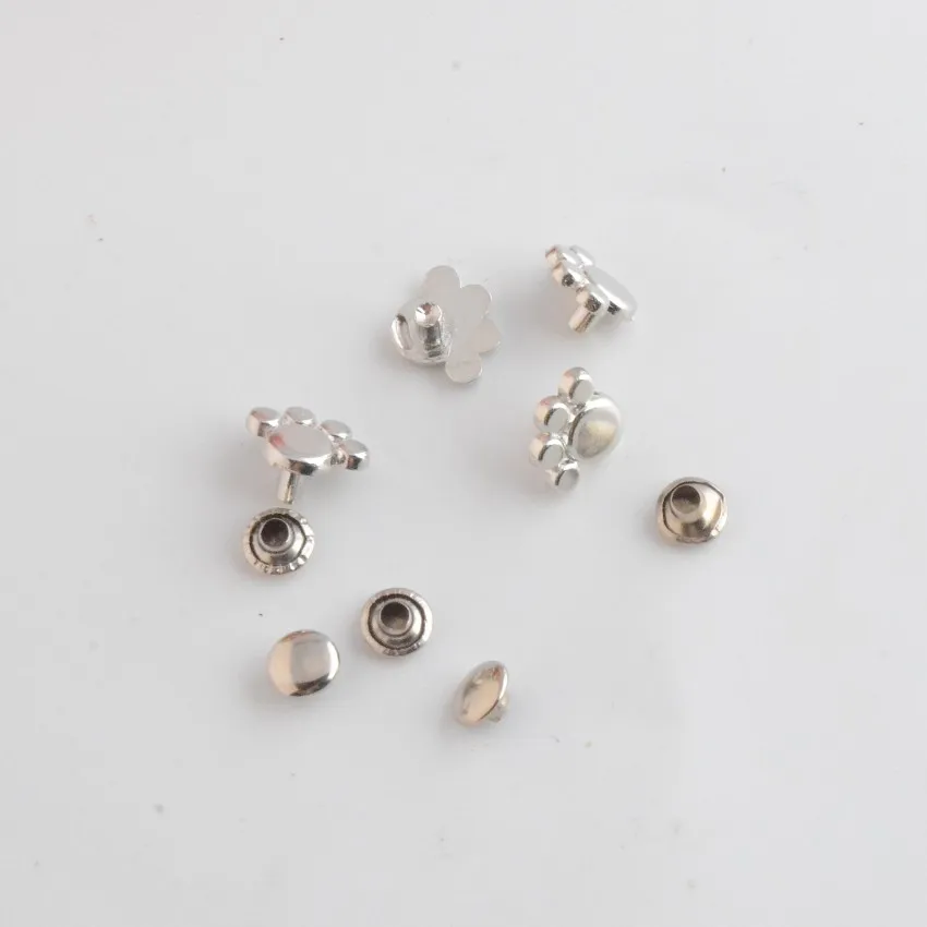 Juego de 15 tachuelas plateadas para ropa, tachuelas con remache de ...