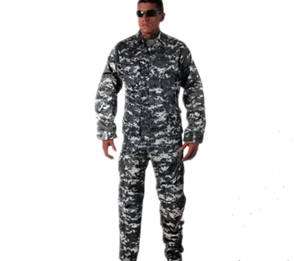 ACU us army military uniform for men digital camouflage dark gray suit ...