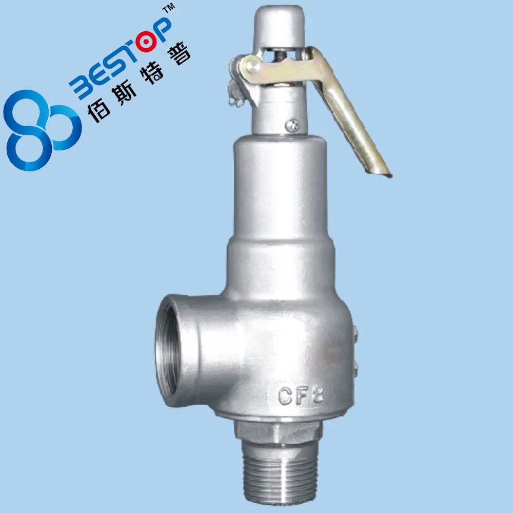 CF8 A28Y 10P A28Y 16P DN40 Spring loaded safety valve with lever safety ...