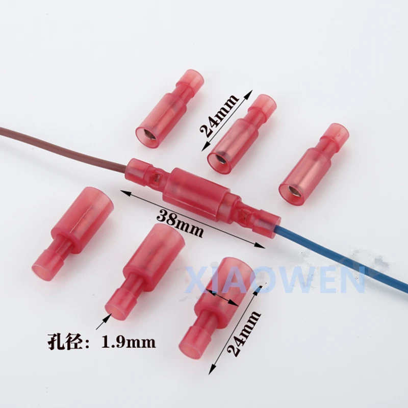electrical wire connectors 100pcs red Bullet Type Female/Male Wire ...
