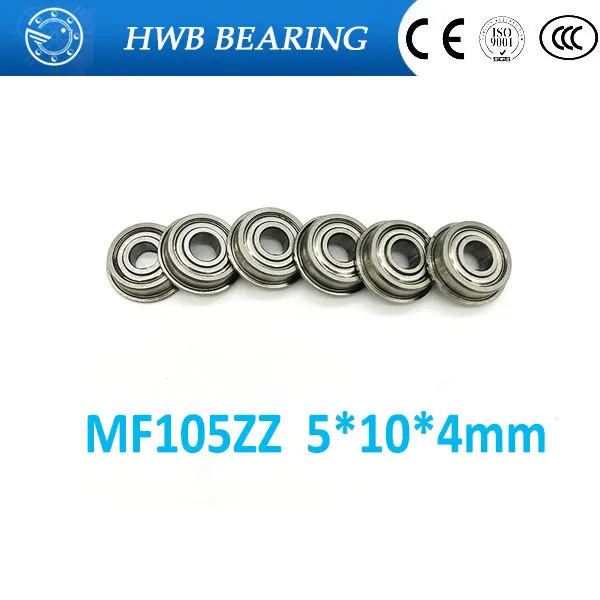 40 pcs mf105 zz mf105zz 5*10*4 소형 플랜지 깊은 홈 볼 방사형 볼 베어링 5*10*4mm lf1050 zz MF105 2Z|bearing ...