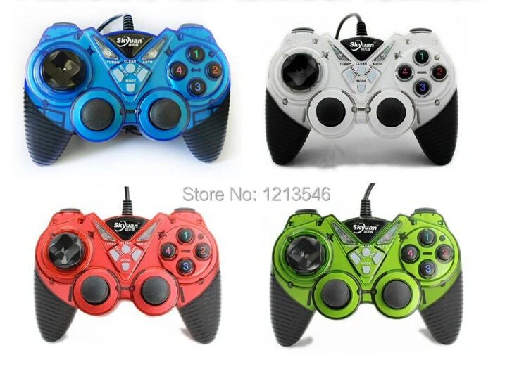 New-Arrival-Colorful-PC-Wired-USB-GamePad-Double-Shock-Game-pad ...