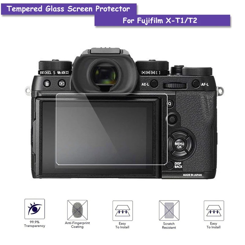 9H Tempered Glass LCD Screen Protector Shield Film for Fujifilm X T1/T2 ...