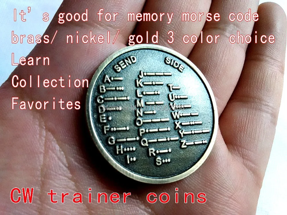 Amateur Ham radio HF cw morse code trainer coins brass gold nickel can ...