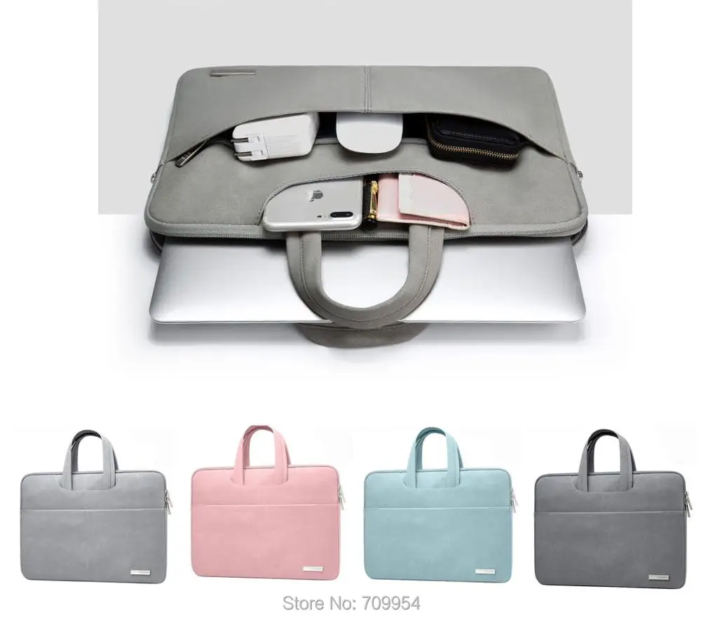 Pega Laptop Notebook Bolsa de Transporte Saco de Faux Camurça 12 "13 ...