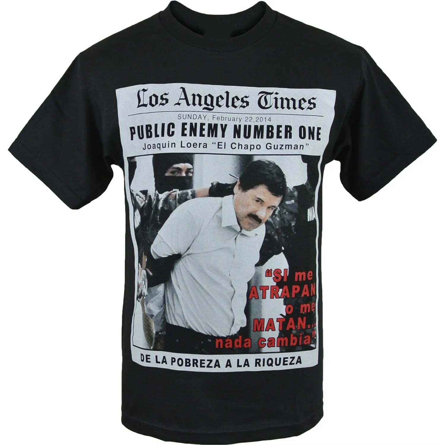 Gildan Los Angeles Times Joaquin El Chapo Guzman Arrest Shirt-in T ...