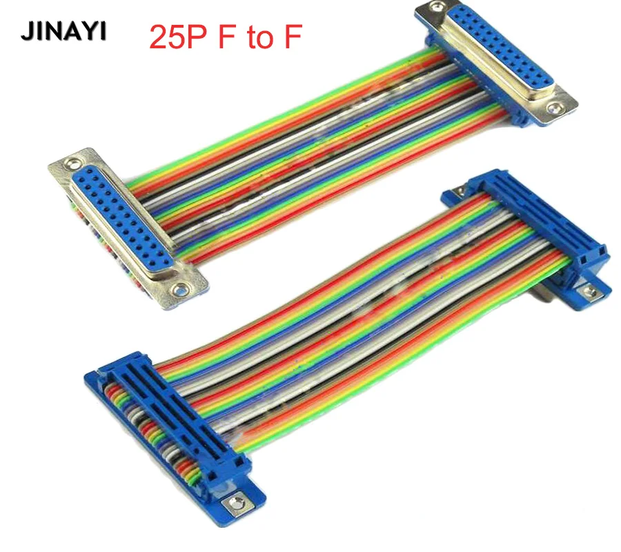5pcs 25 Pin DB25 RS232 Male Female DIDC DR25 COM Ribbon Flat Cable ...