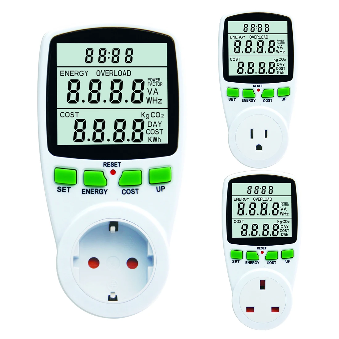 Analyzer Electricity Consumption Measuring Socket Digital Wattmet Power ...