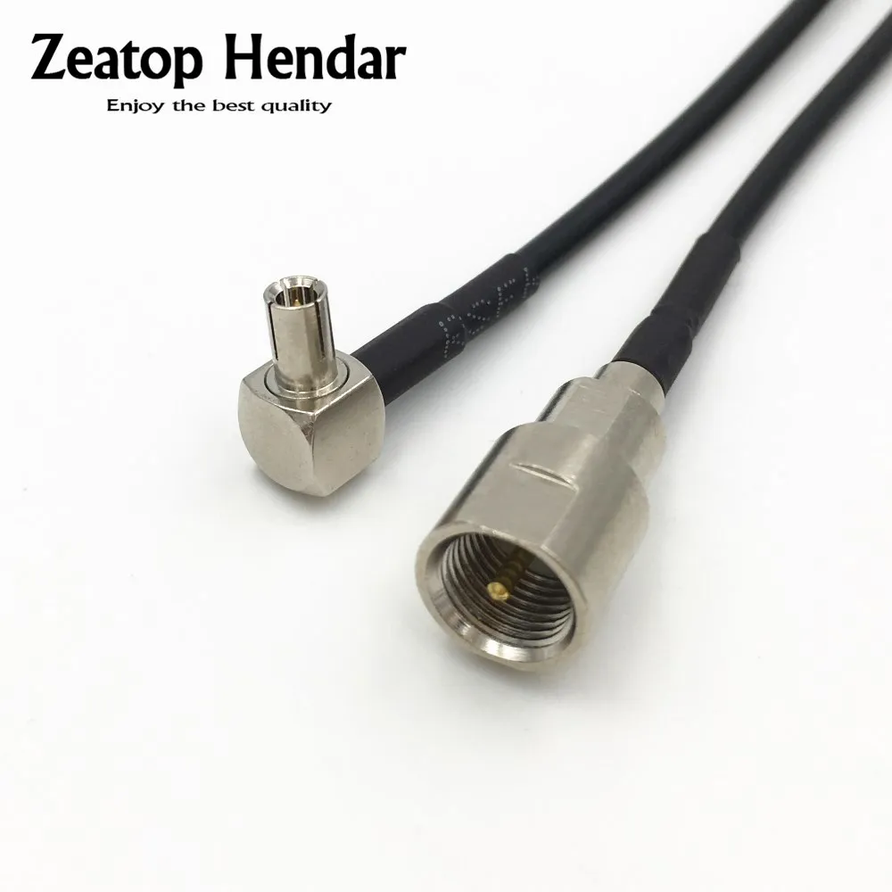 10Pcs FME Male Jack to TS9 Male Right Angle Plug RF Coaxial RG174 Cable ...